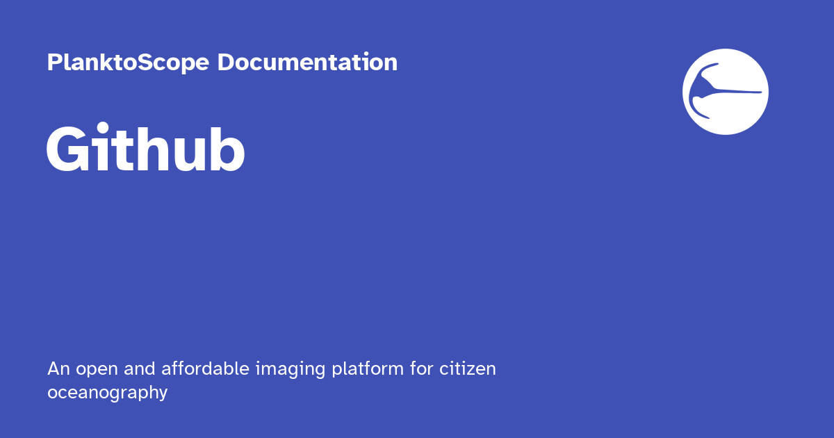Github Planktoscope Documentation